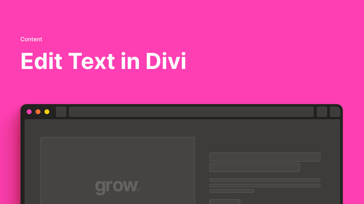 Edit Text Modules in Divi | Grow My Business